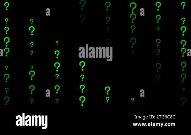 Question mark particle figure icon animation motion graphics Stock Video Footage - Alamy
