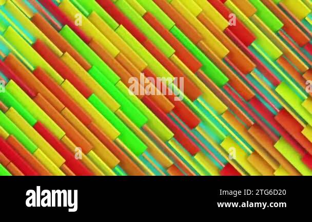 Moving colorful boxes on multicolor background, trendy minimal 3d ...