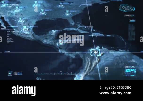 Futuristic world map digital Stock Videos & Footage - HD and 4K Video ...