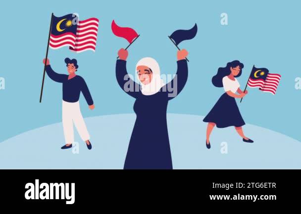 Malaysian Flags Stock Videos Footage Hd And 4k Video Clips Alamy