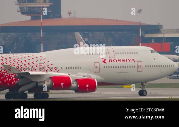MOSCOW, RUSSIAN FEDERATION - JULY 30, 2021: Boeing 747 of Rossiya ...