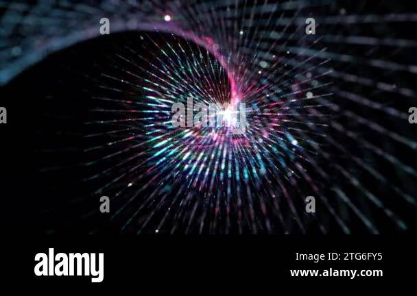 Loop of beautiful glowing light sparkling magical dust particles in ...