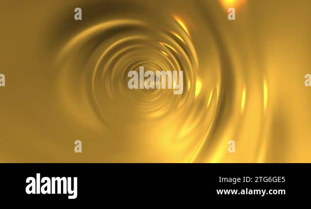 Flight deep into the golden tunnel. Background animation of seamless ...