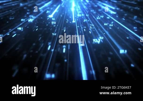 Big Data Digital Business Hitech Background/ 4k animation of an ...