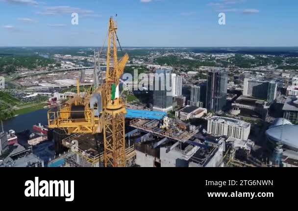 House building of high rise residential complex under construction ...