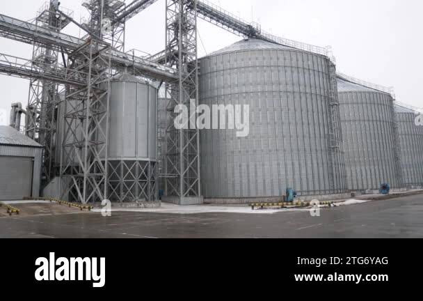 Large elevator. Cultivation, storage and processing of grain. Granary ...