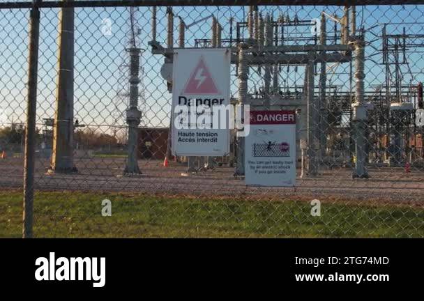 Toronto, Ontario, Canada - November 2, 2022: High voltage substation ...