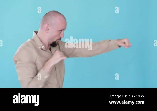 Fist fight gesture. Male anger. Defense workout. Boomerang animation ...