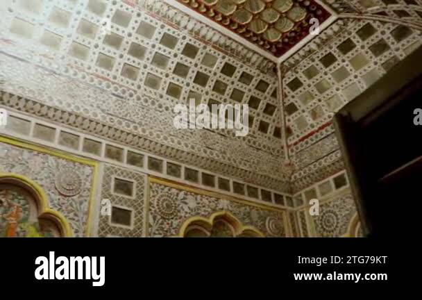Hall of Mirrors or Sheesh Mahal of king palace from different angle ...