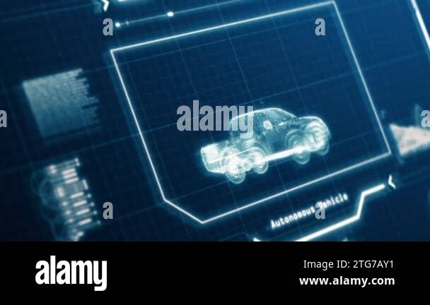 HUD self-driving vehicle pickup truck car specification scanning test ...