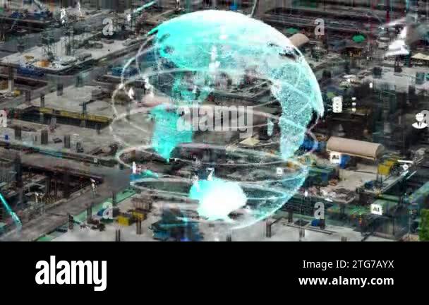 Construction technology concept with alteration graphic over ...