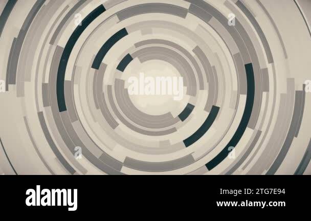 White futuristic rotating circular shape interface. 4k Abstract ...