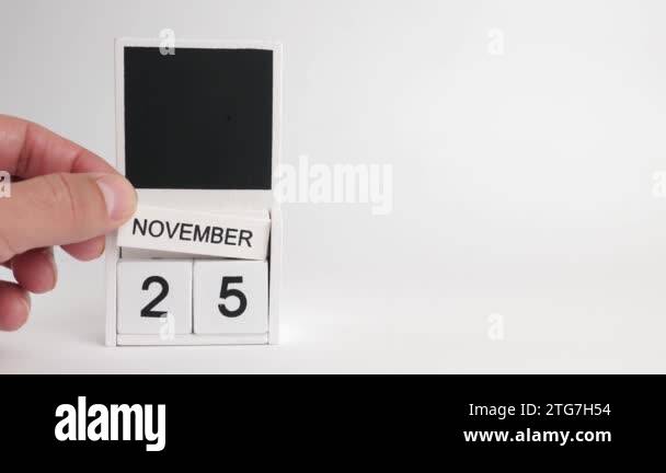 November 25 calendar Stock Videos & Footage - HD and 4K Video Clips - Alamy