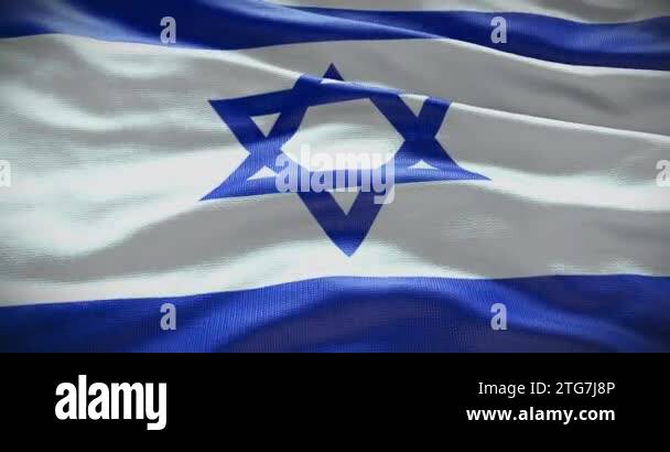 Israel country flag waving background, 4k backdrop animation Stock ...