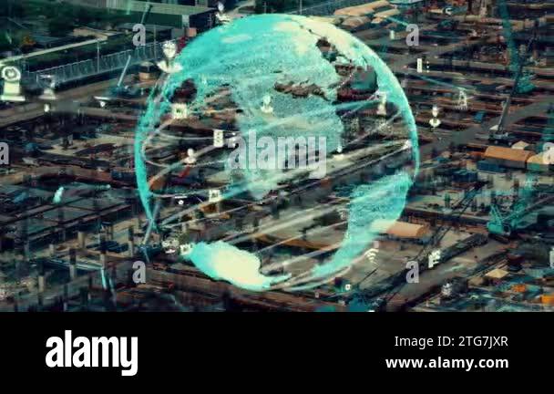 Construction technology concept with alteration graphic over ...