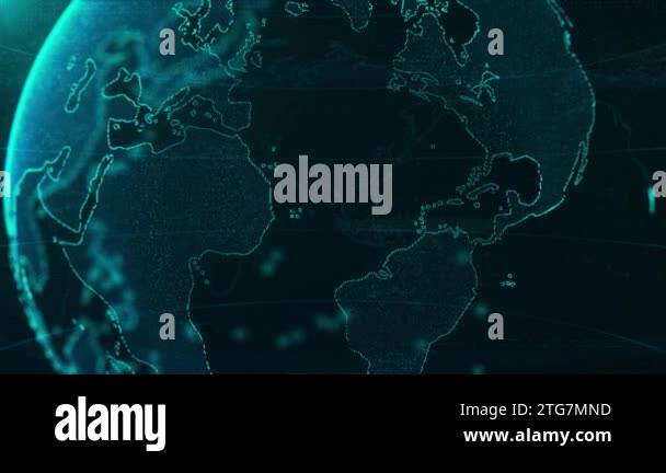 Communication technology global world network. Global network connection and data connections ...