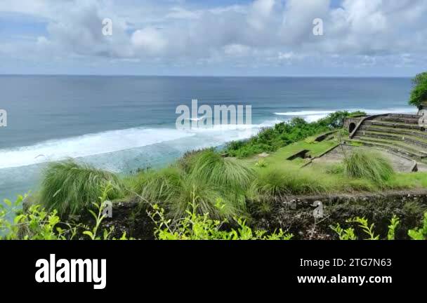 Ocean viewed from Gunung Payung Temple, Badung Regency, Bali, Indonesia ...