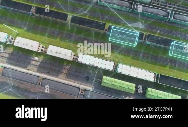 Transportation by railroad concept. Visualization of modern railway ...