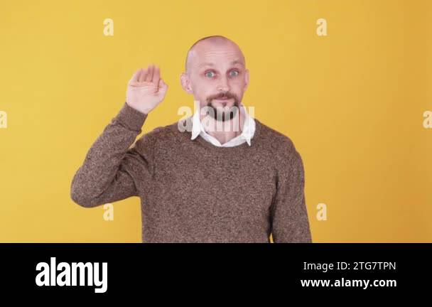 Bye gesture. Leaving farewell. See you. Boomerang animation. Friendly ...