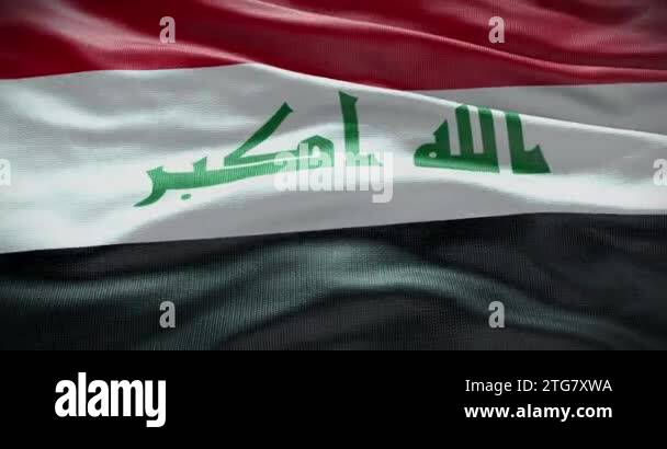Iraq country flag waving background, 4k backdrop animation Stock Video ...