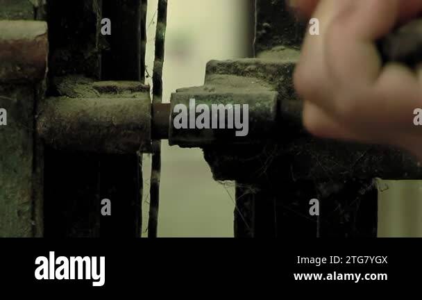 Prison Cell Door Lock, Metal Lock on the Door of an Old Prison in ...