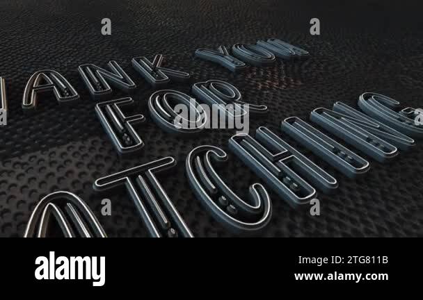 3D chrome white text word cloud flying ofThank you for watching ...