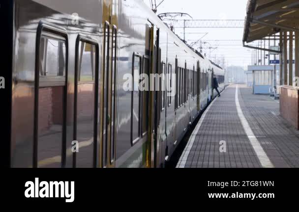 Walkway rail railway railroad inside passenger passengers Stock Videos ...