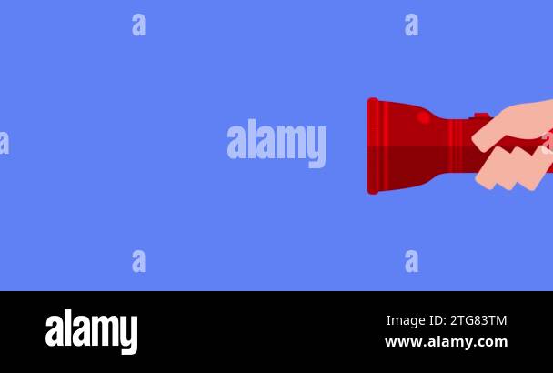 Flashlight illuminates Easy Healthy Living text. Hand holding pocket ...