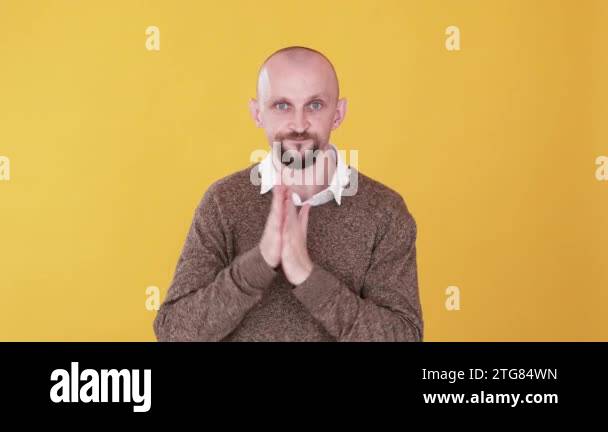 Exciting expectation. Waiting man. Boomerang animation. Surprise ...