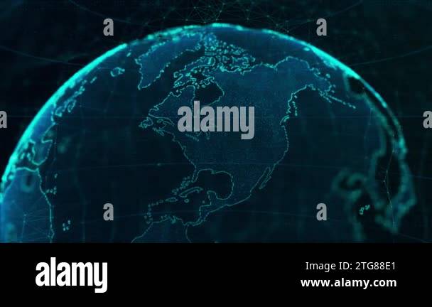 Communication technology global world network. Global network ...