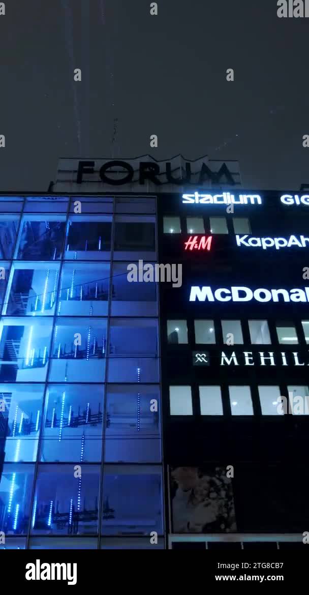 Shopping mall display window with light installation Stock Video ...