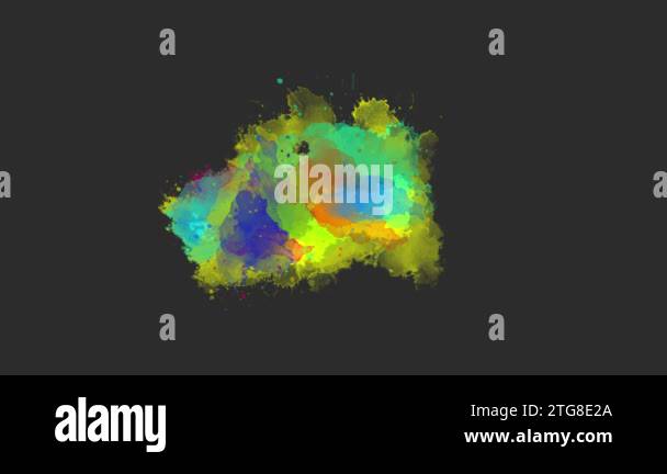 ink splatter compositing effect. Splash color ink transition. Ink brush ...