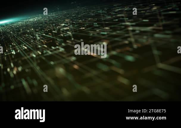 Hitech Space Scifi Network Landcape Background/ 4k animation of an ...