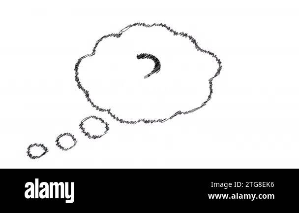 Question mark in a cloud icon, speech bubble on white background, cloud ...