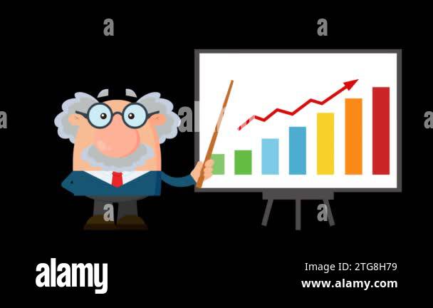 Cartoon illustration professor chalkboard Stock Videos & Footage - HD ...