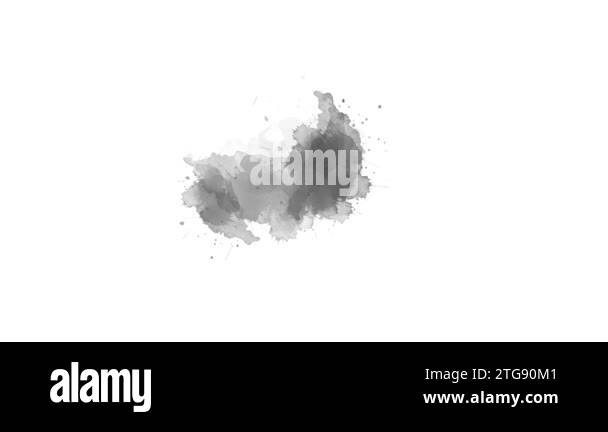 Ink drops effect animation. Ink brush stroke transition. Ink splash ...