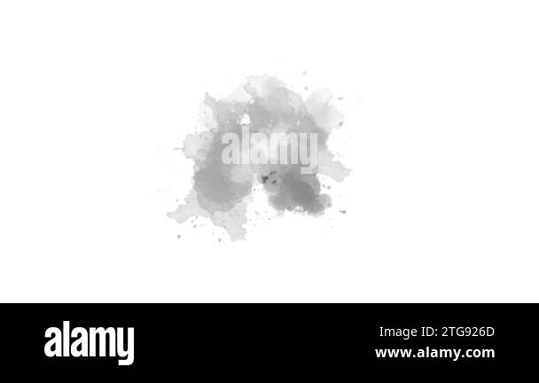 Ink drops effect animation. Ink brush stroke transition. Ink splash ...