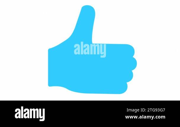 Animated blue like symbol hand Stock Videos & Footage - HD and 4K Video ...