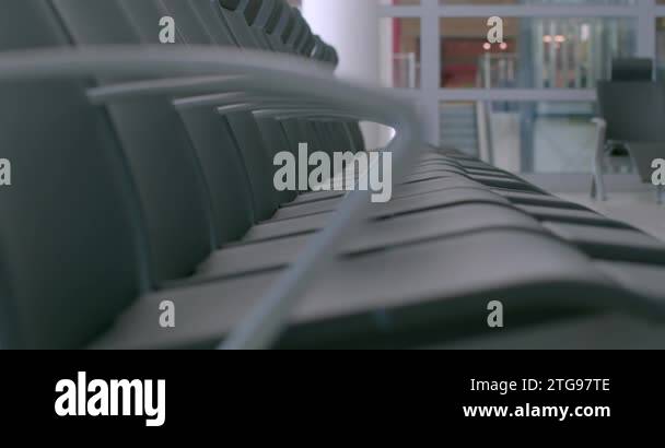 Chair armrests in a long row. Make it comfortable for a person to sit ...