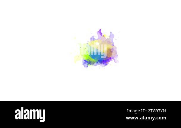 ink splatter transition effect animation. watercolor black ink splatter ...