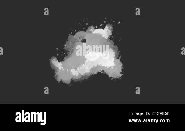 Ink splatters compositing animation. Ink brush stroke transition. Ink ...