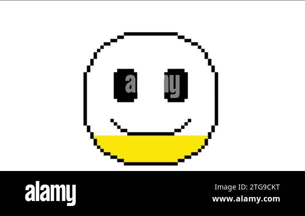 This video is about happy emotes turning into pixel art angry emotes ...