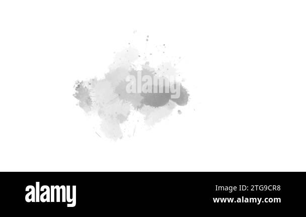 Ink drops effect animation. Ink brush stroke transition. Ink splash ...