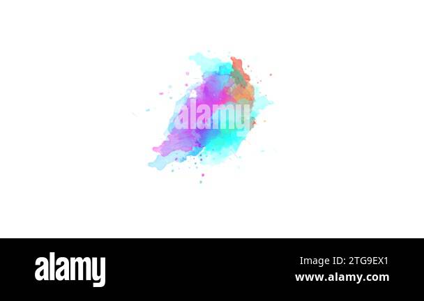 ink splatter transition effect animation. watercolor black ink splatter ...