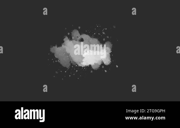 Ink splatters compositing animation. Ink brush stroke transition. Ink ...