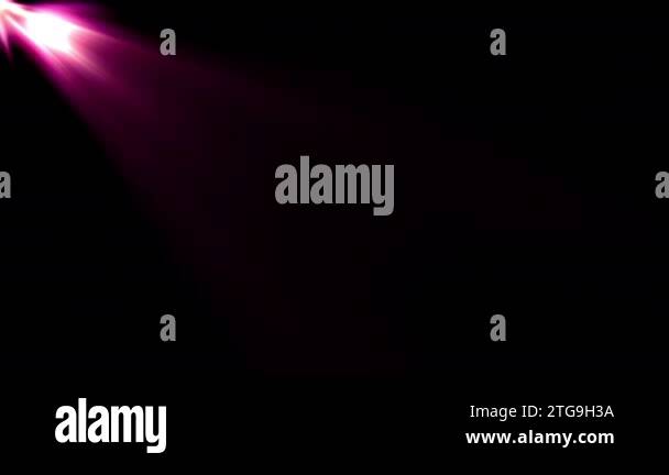 Loop top left pink flare light beam effect seamless loop abstract ...