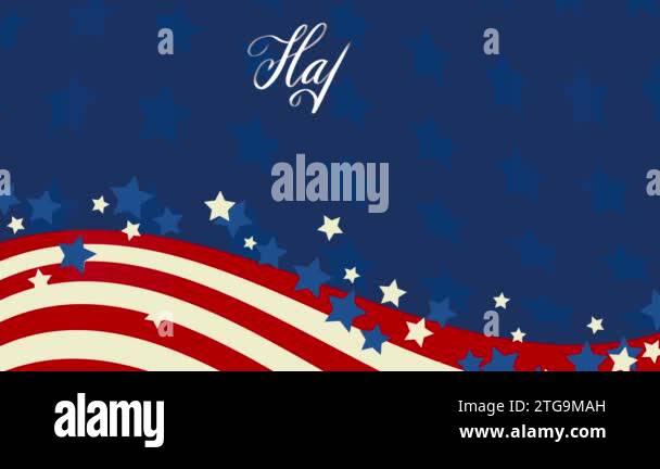 Happy Independence Day lettering footage with handwritten animated text ...