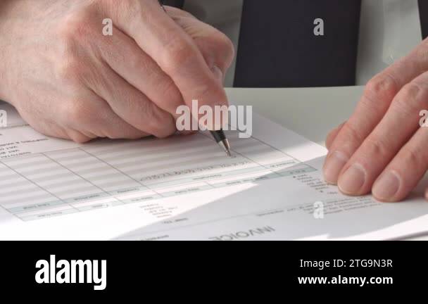 Invoice paper Stock Videos & Footage - HD and 4K Video Clips - Alamy