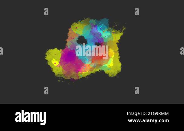 ink splatter compositing effect. Splash color ink transition. Ink brush ...