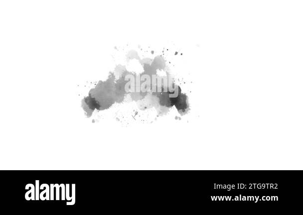 Ink drops effect animation. Ink brush stroke transition. Ink splash ...